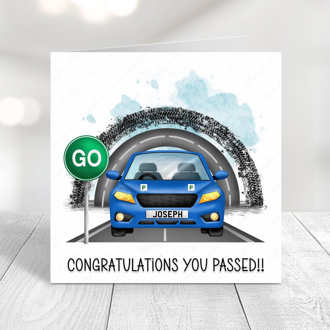 Personalised Congratulations Card for New Driver - Passing Driving Test ...