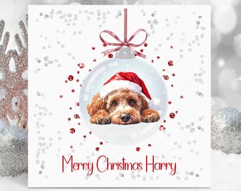 Black Cockapoo Christmas Card - Etsy UK