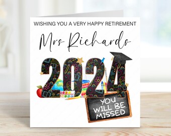 Personalised Retirement Card, Happy Retirement Card, Good Luck With ...