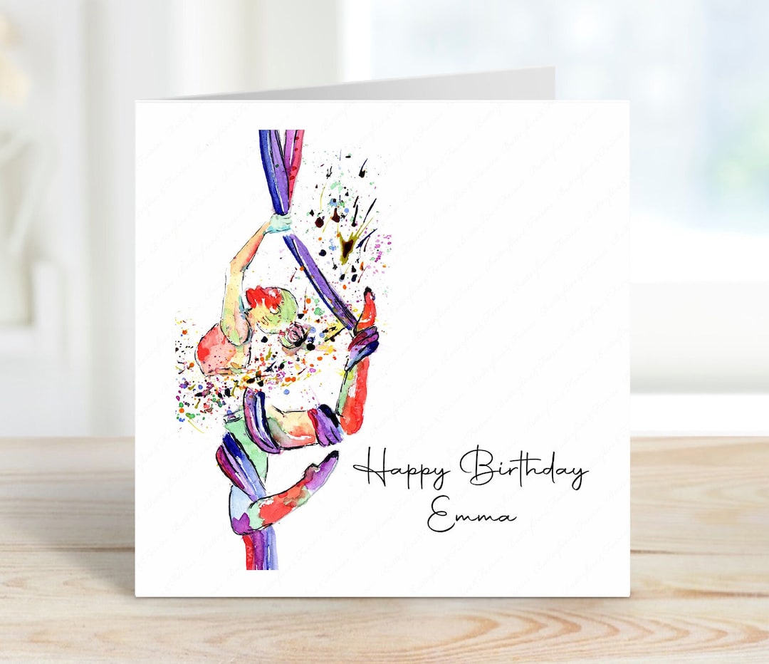 Personalised Gymnastics Birthday Card Dance Gymnast Birthday - Etsy