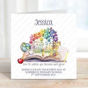 Personalised First Day of School Card, Primary 1st Day, Card for Son ...