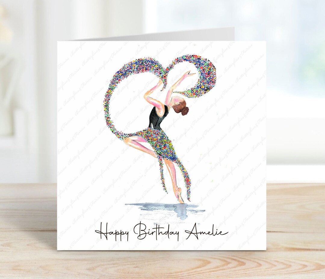 Personalised Birthday Card, Dancer Birthday Card, Happy Birthday Card ...
