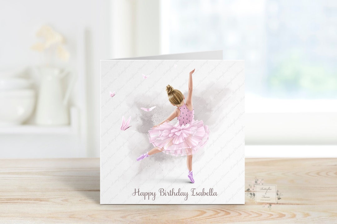 Personalised Birthday Card, Dancer Birthday Card, Happy Birthday Card ...