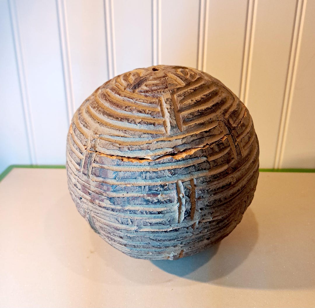 Mayan Clay Lidded Sphere - Etsy