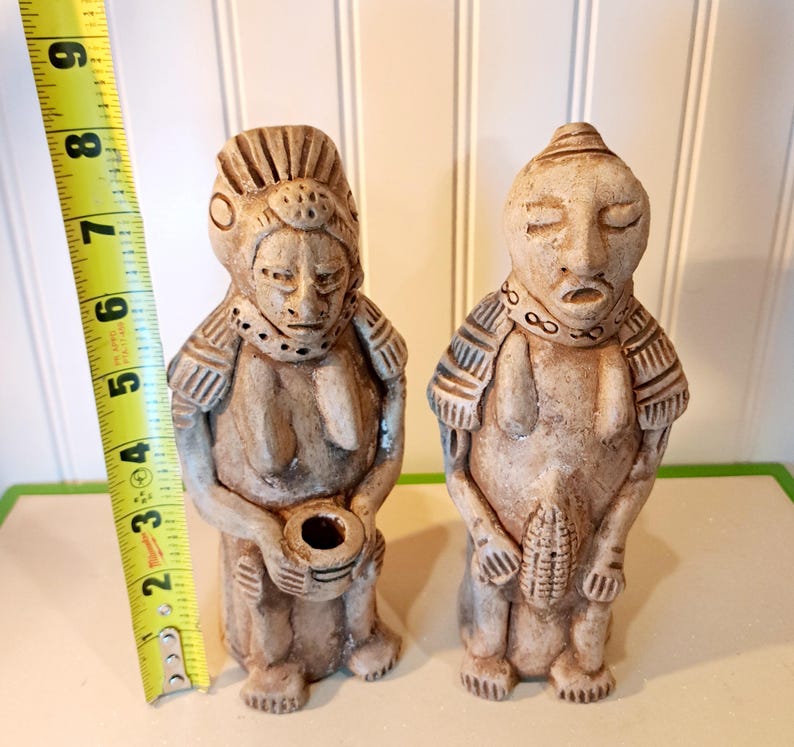 Lot of 2 Mayan Clay Gods Statues - Etsy