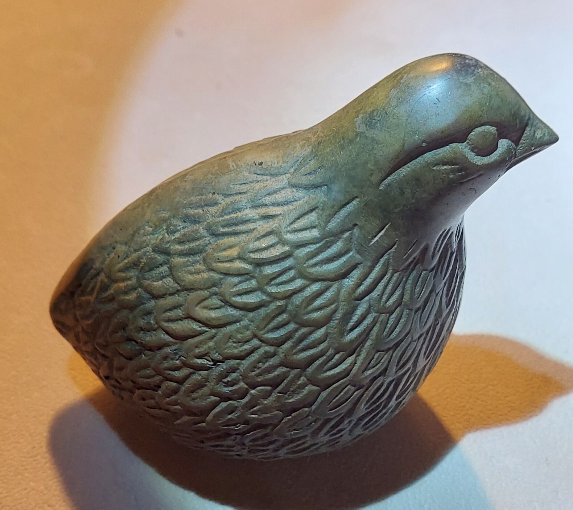 Vintage Brass Quail Figurine - Etsy