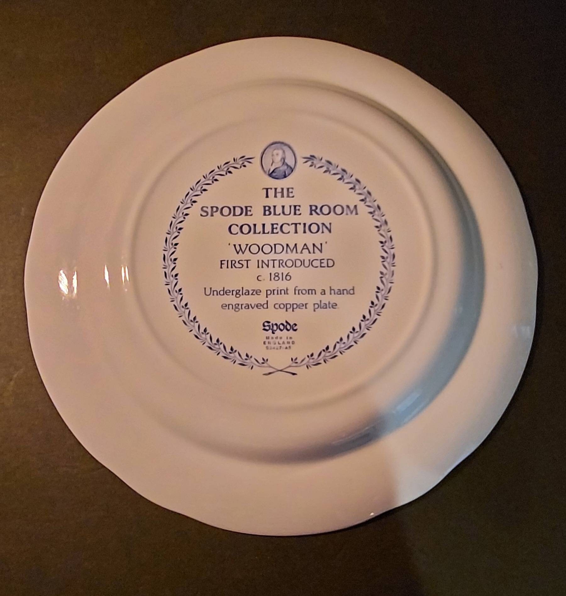The Spode Blue Room Collection "woodman" Plate - Etsy