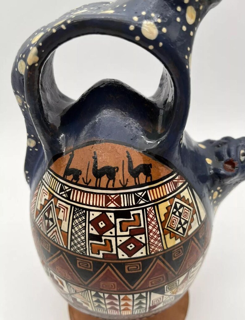 Cusco Peru Jaguar Chicha Jug Pottery Pitcher - Etsy