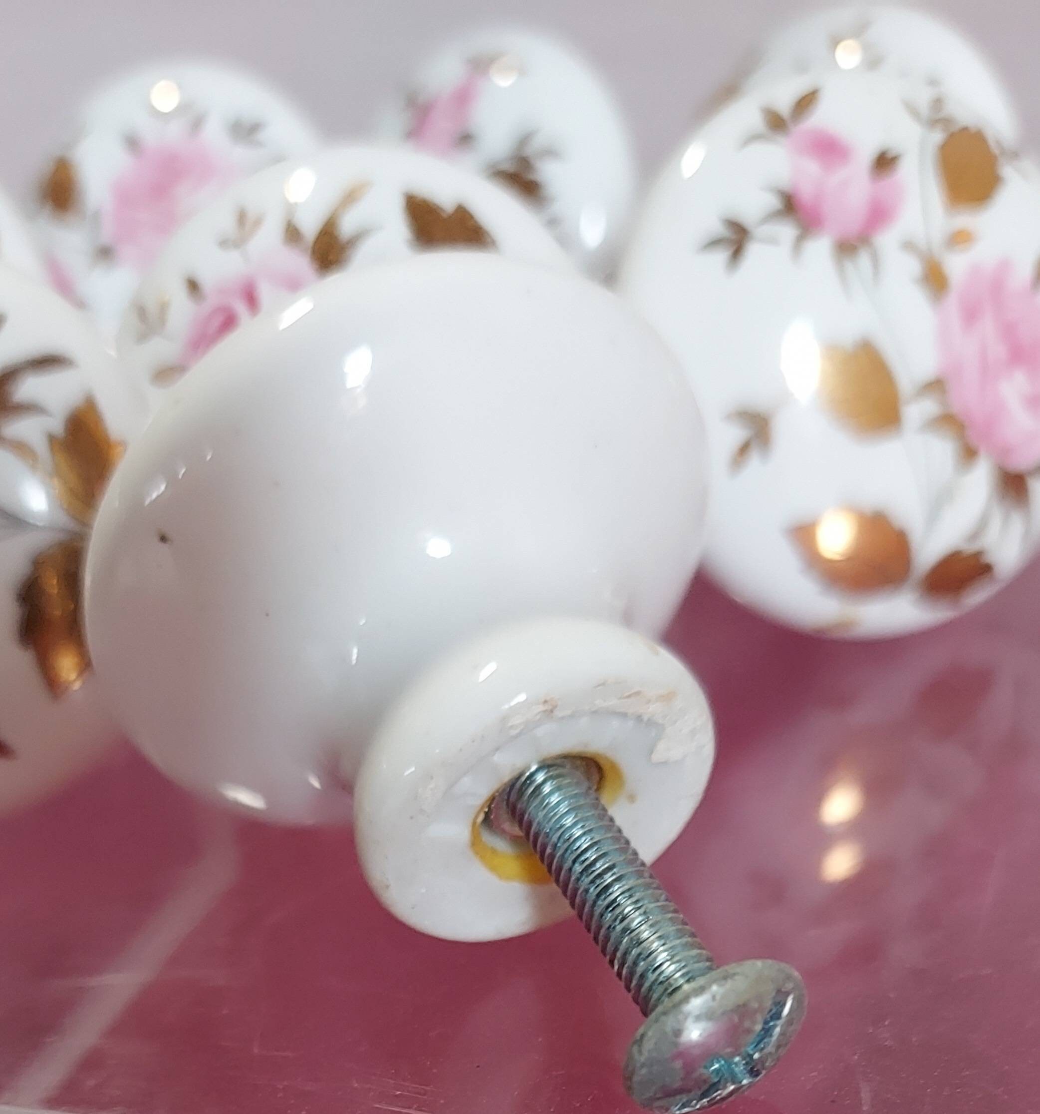 Lot of 12 Vintage Rose Drawer Knobs - Etsy