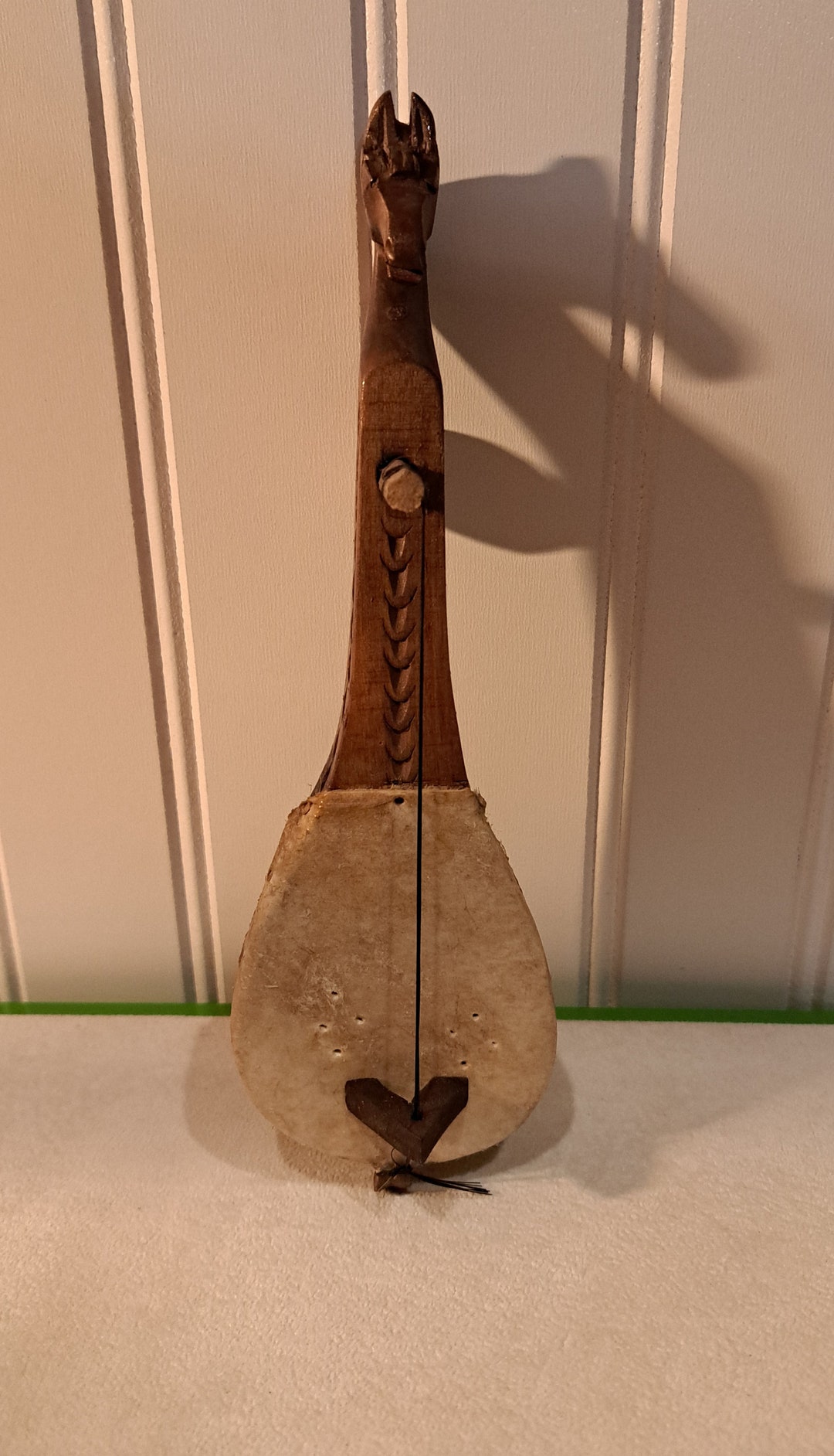 Wood Carved Horse Head Balkan Gusle Fiddle - Etsy