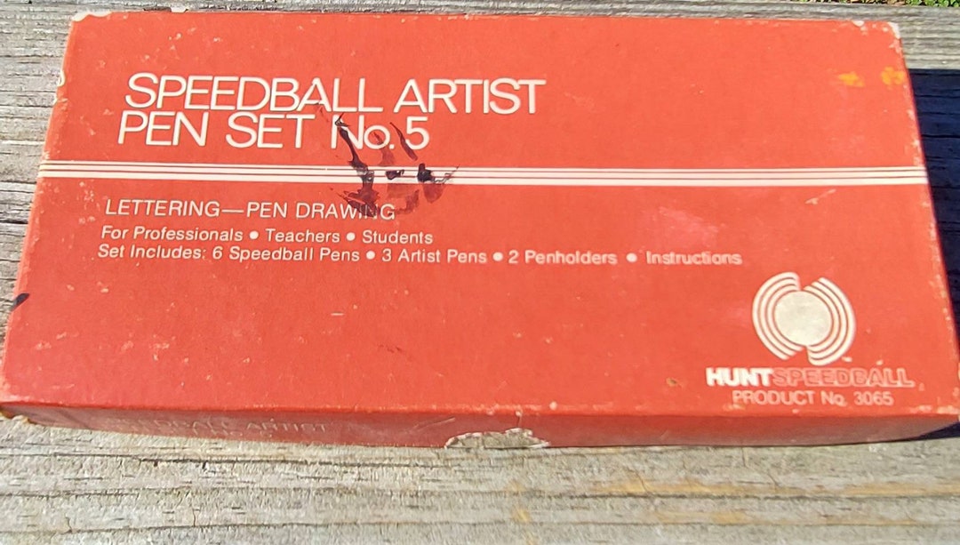 Vintage Speedball Artist Pen Set - Etsy