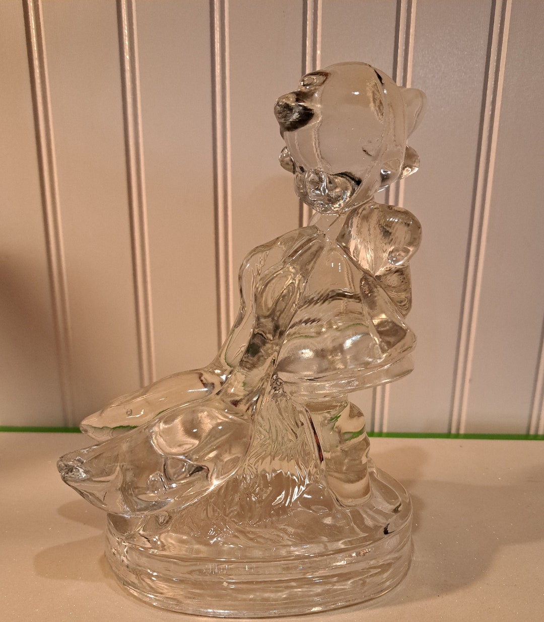 LE Smith Clear Glass Goose Girl - Etsy