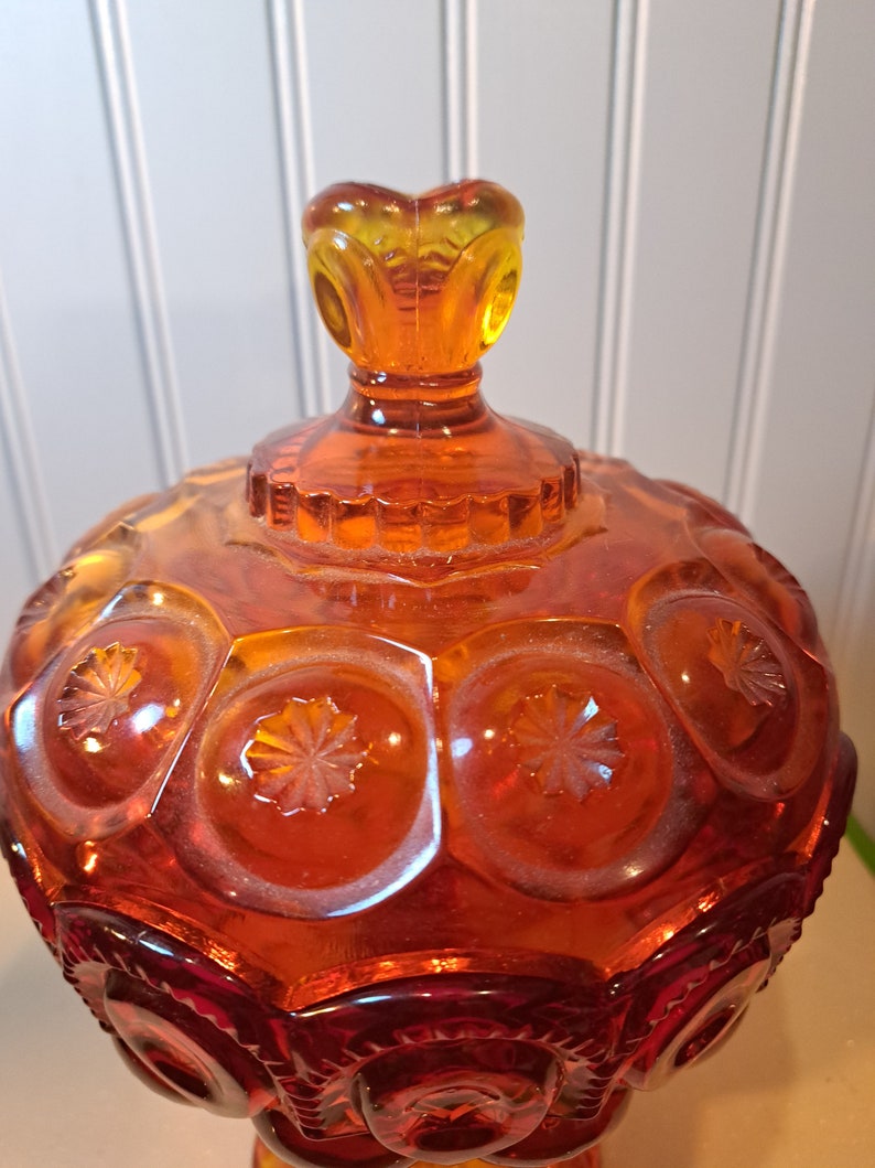 LE Smith Amberina moon Stars Candy Dish - Etsy