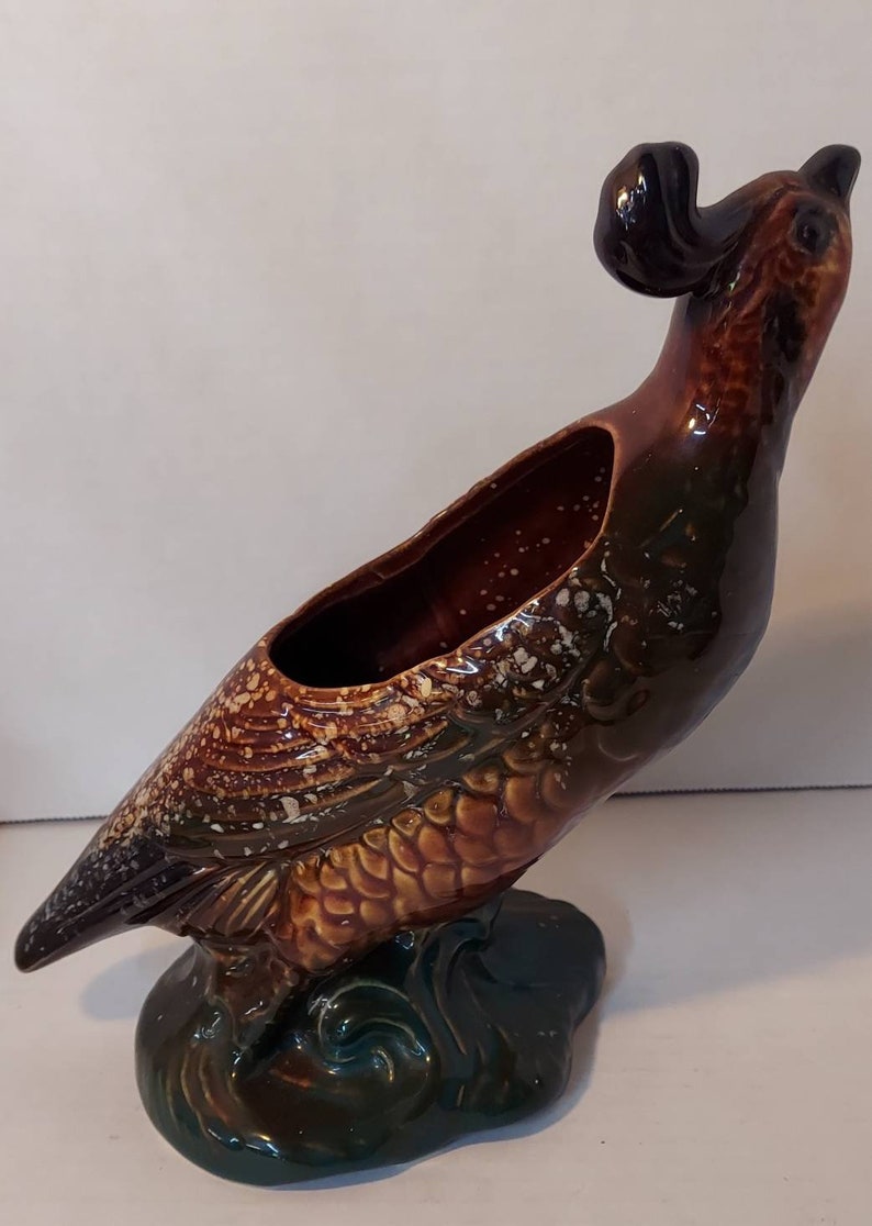Vintage Ceramic Bird Planter - Etsy
