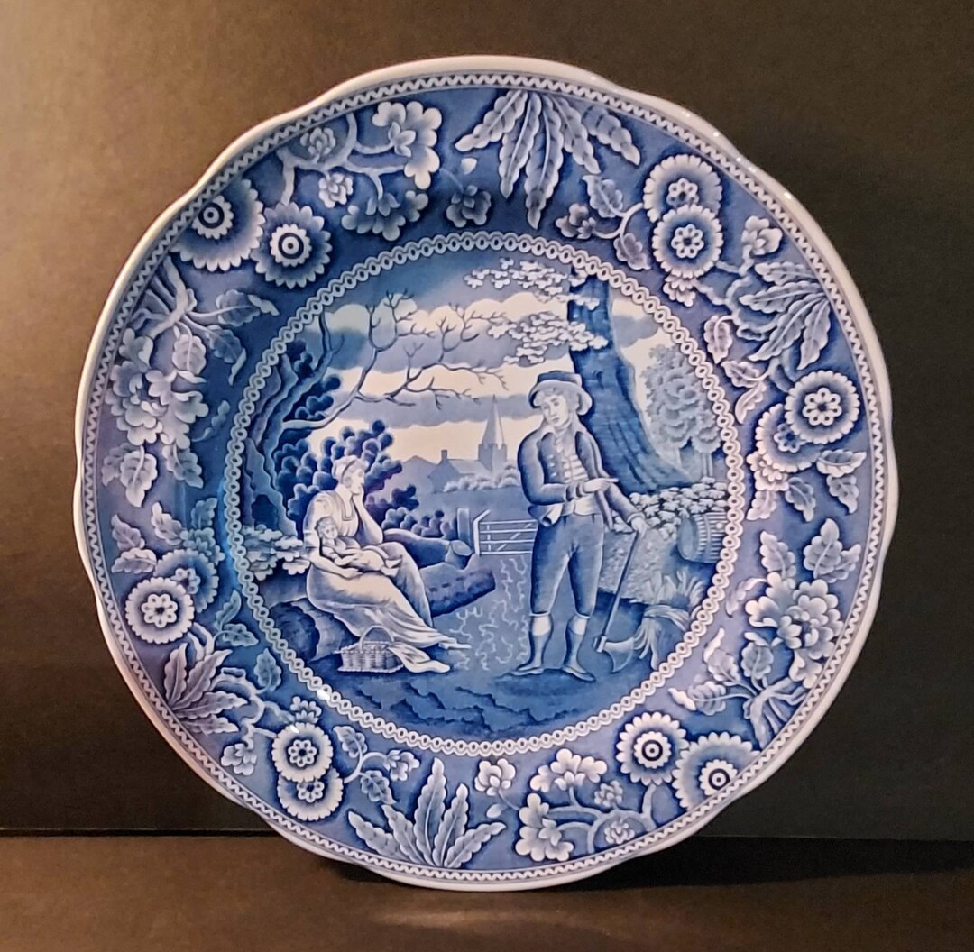 The Spode Blue Room Collection "woodman" Plate - Etsy