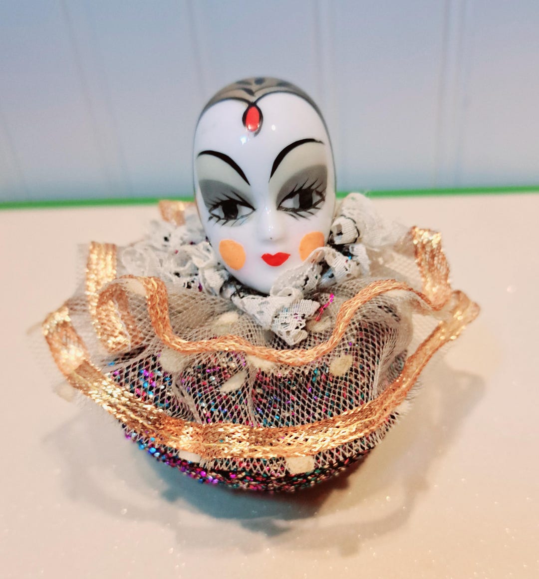 Porcelain Clown Face Pin Cushion - Etsy