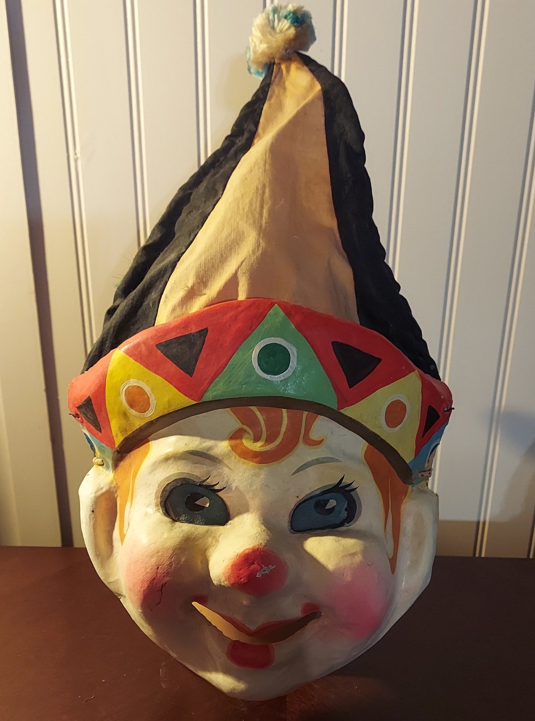 1970s Jester Clown Mask - Etsy