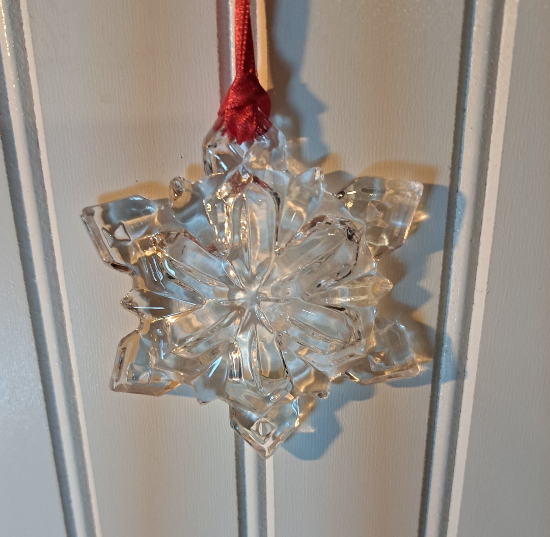 24% Lead Crystal Snowflake Christmas Ornament - Etsy