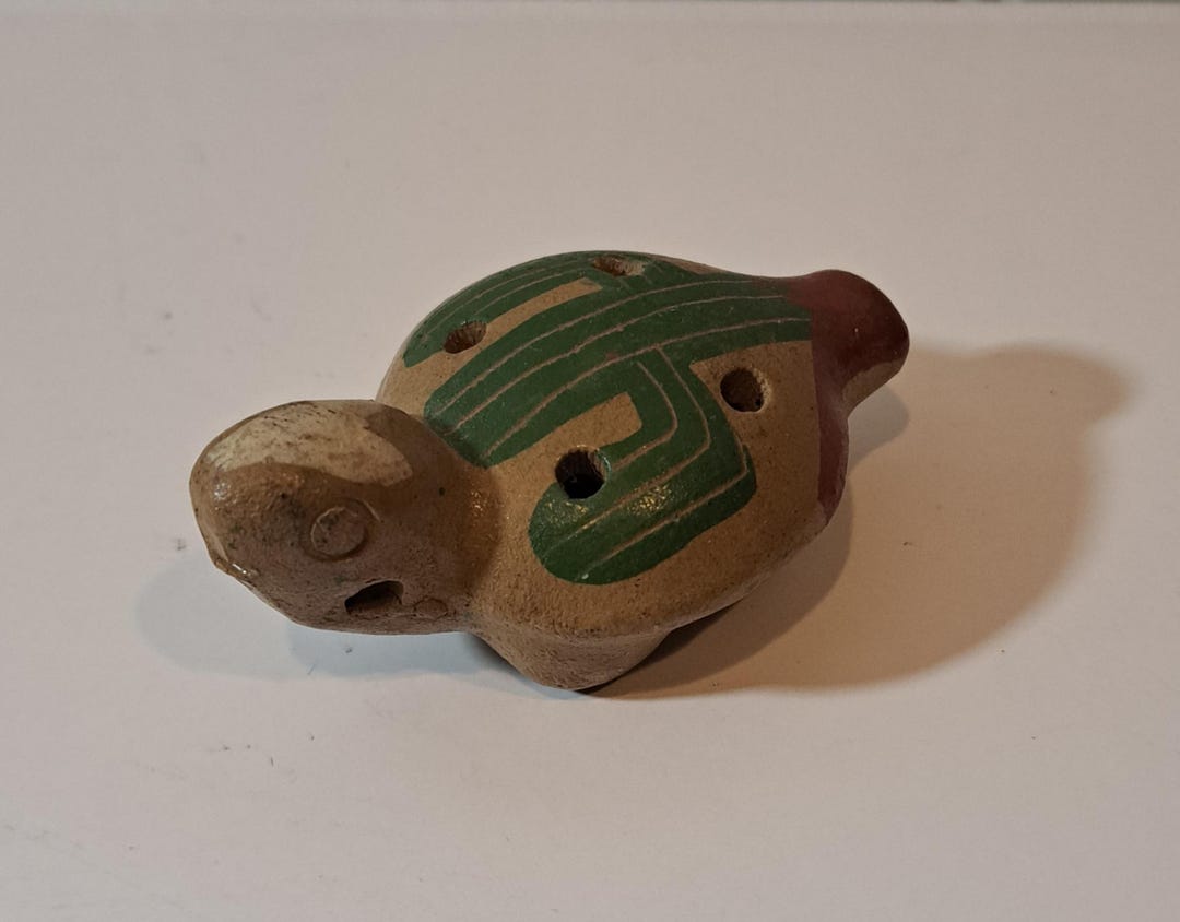 Peruvian Clay Turtle Ocarina Whistle Flute - Etsy