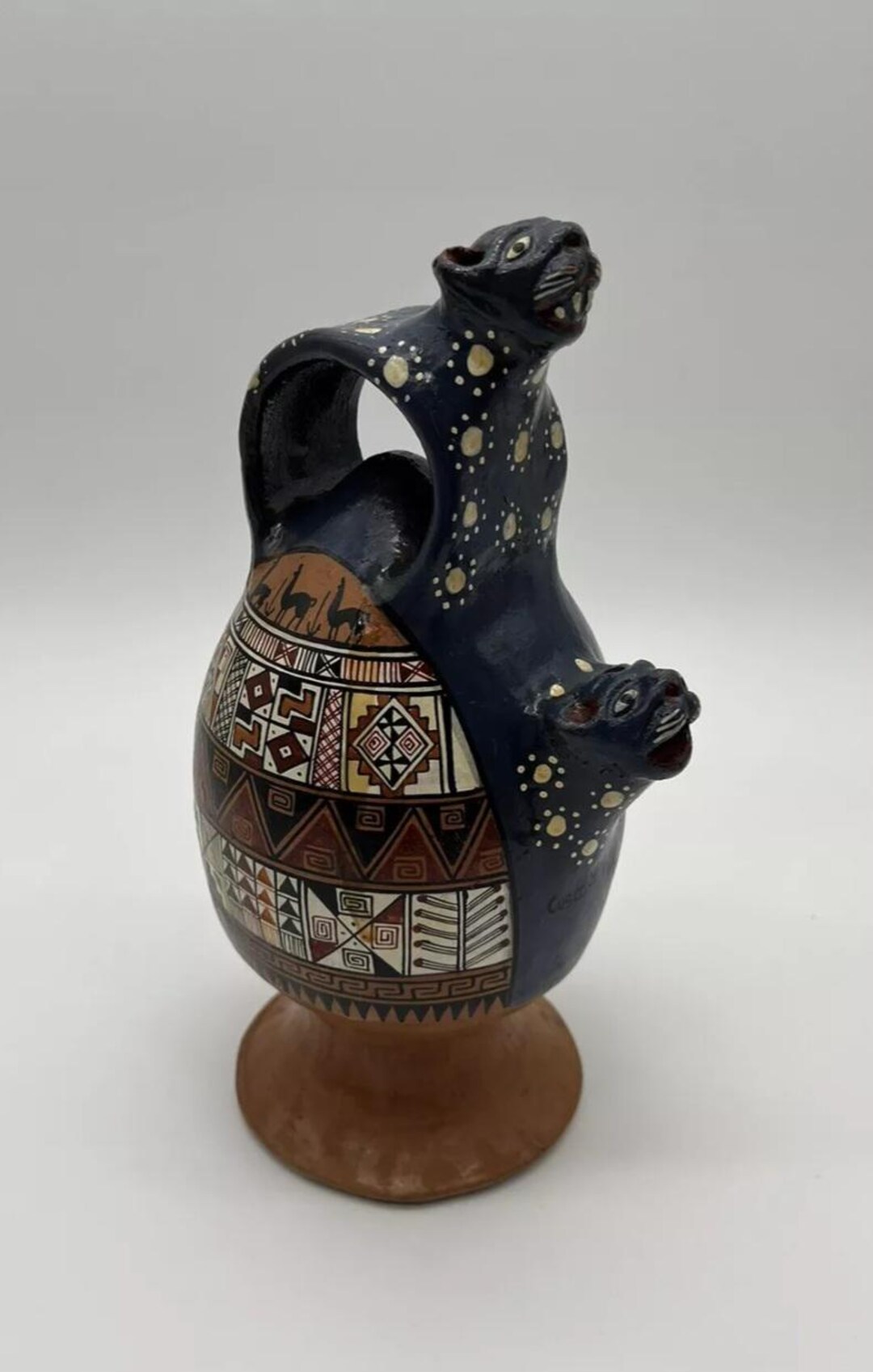 Cusco Peru Jaguar Chicha Jug Pottery Pitcher - Etsy