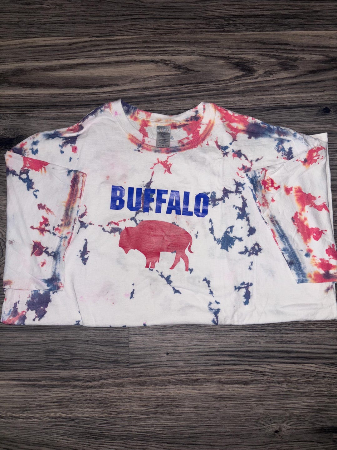 Buffalo NY Red Standing Buffalo Tie Dye Tshirt - Etsy