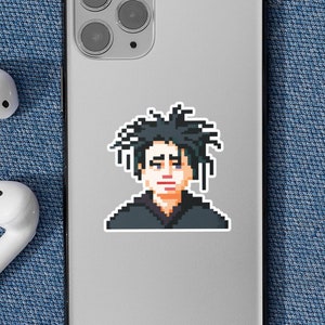 Robert Smith Sticker, Rock Vinyl Decal, Goth Pixel Art Stickers - Etsy