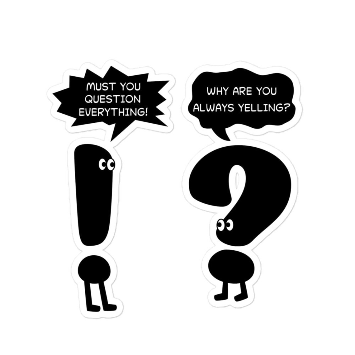 Grammar Stickers, English Teacher Stickers, Funny Punctuation Gift ...