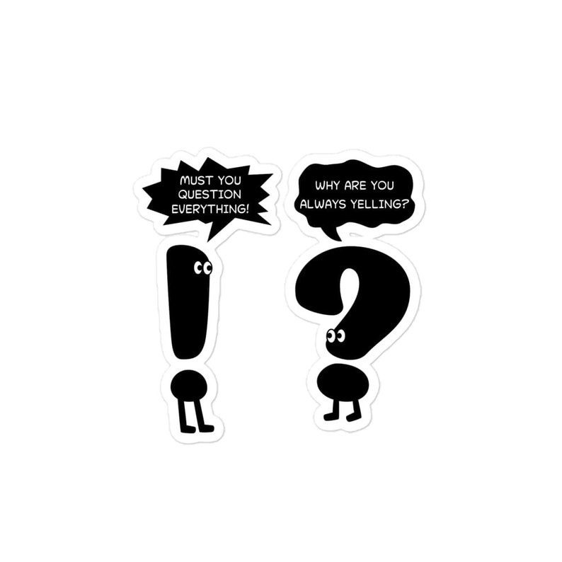 Grammar Stickers, English Teacher Stickers, Funny Punctuation Gift ...