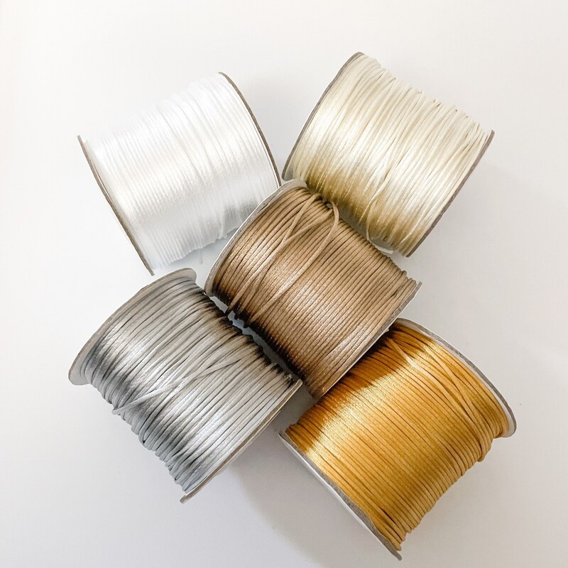 White Satin Cord Or - Etsy