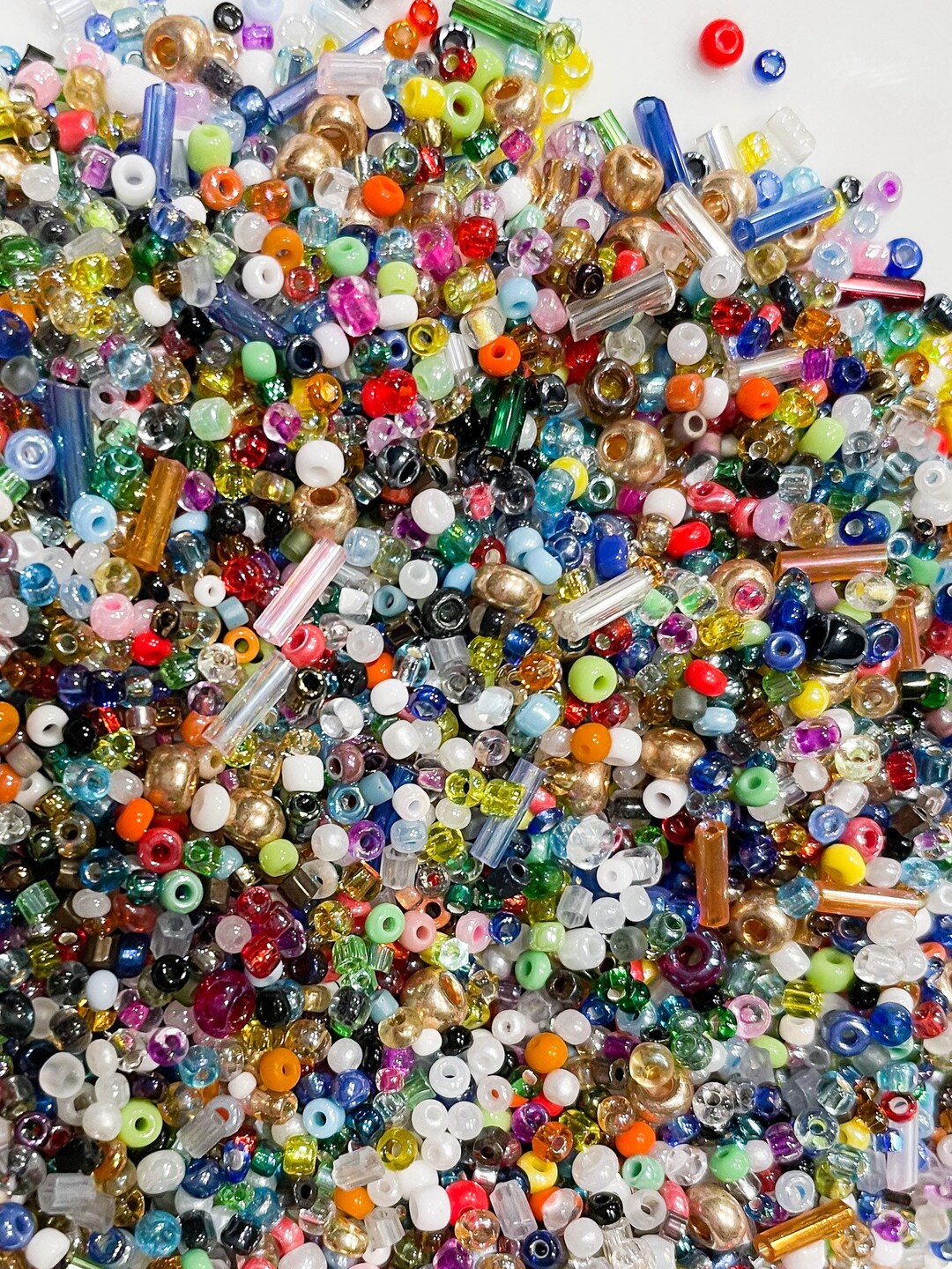 Colorful Seed Bead Variety Blend Bead Soup Assorted Colors, Sizes, and ...