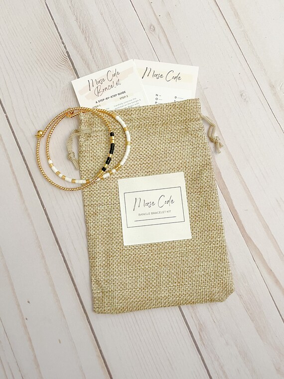 Morse Code DIY Kit Customizable Bangle Bracelet Making Kit - Etsy