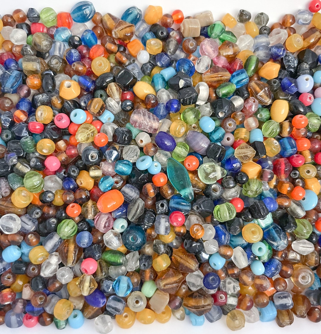 Small Glass Bead Assorted Variety Mix of Colors, Shapes, and Sizes 3 ...