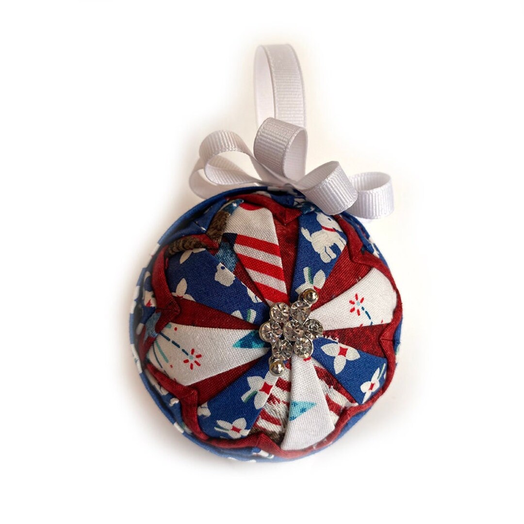 Patriotic Wheel Quilt Ornament - Etsy