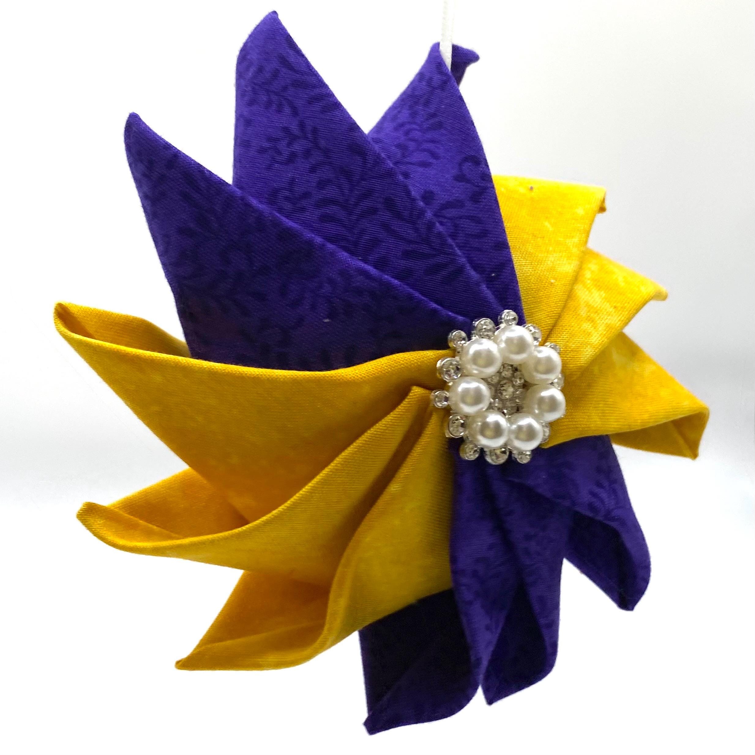 Purple and Gold Pinwheel Ornament - Etsy