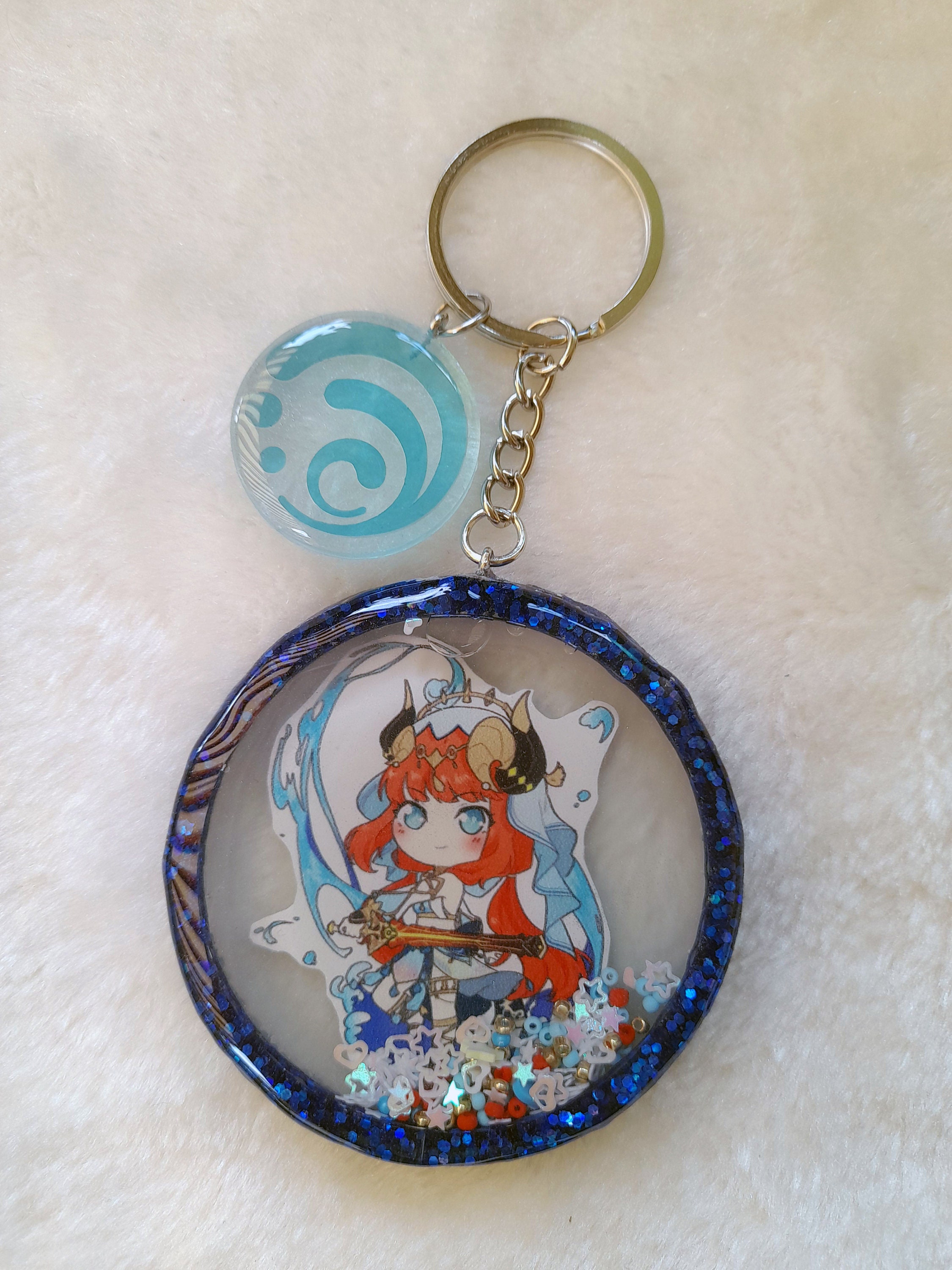 Genshin Impact Hydro 5 Stars Shaker Keychain Resin Ayato - Etsy