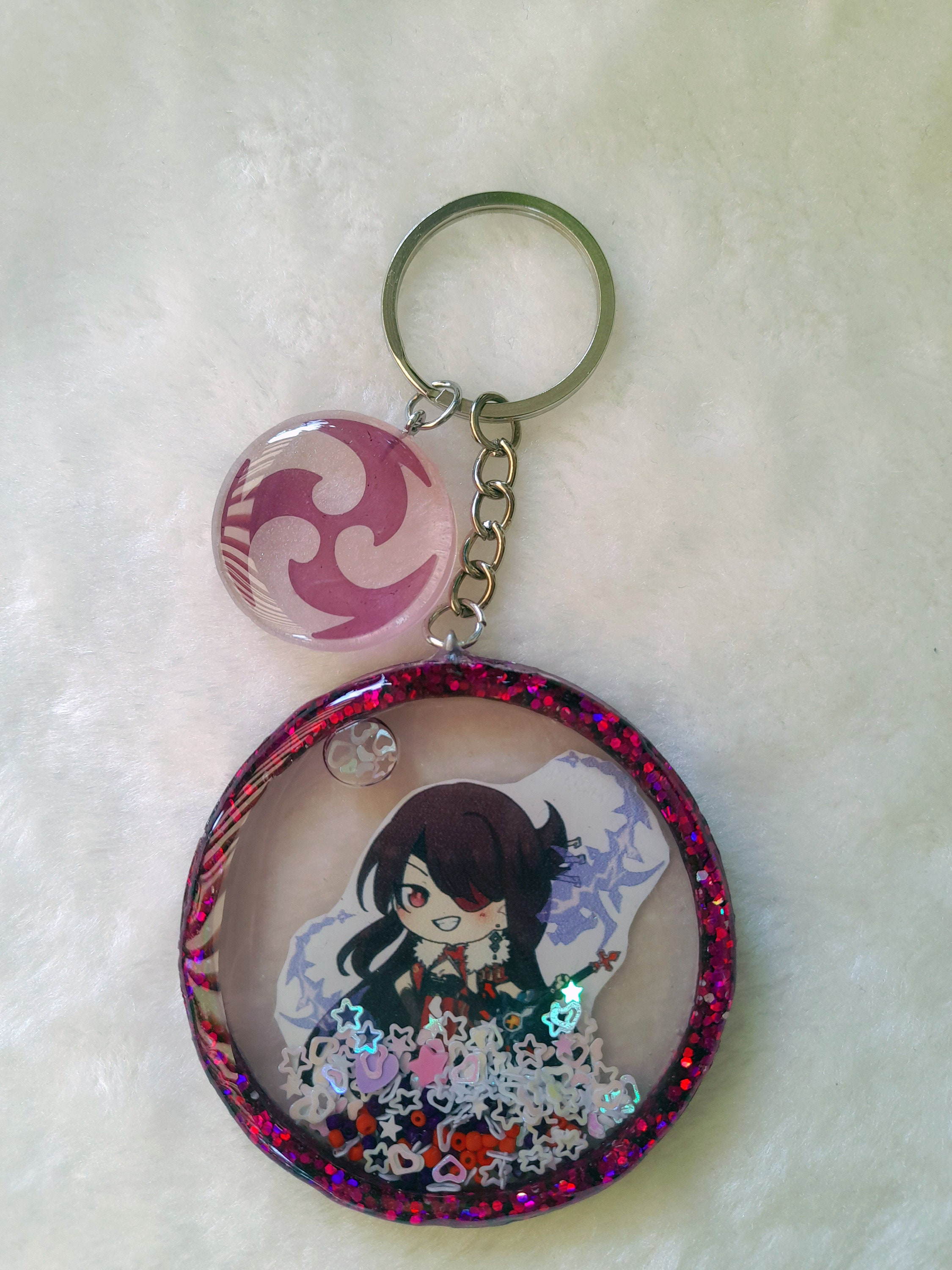 Genshin Impact Electro 4 Stars Shaker Keychain Resin Razor - Etsy