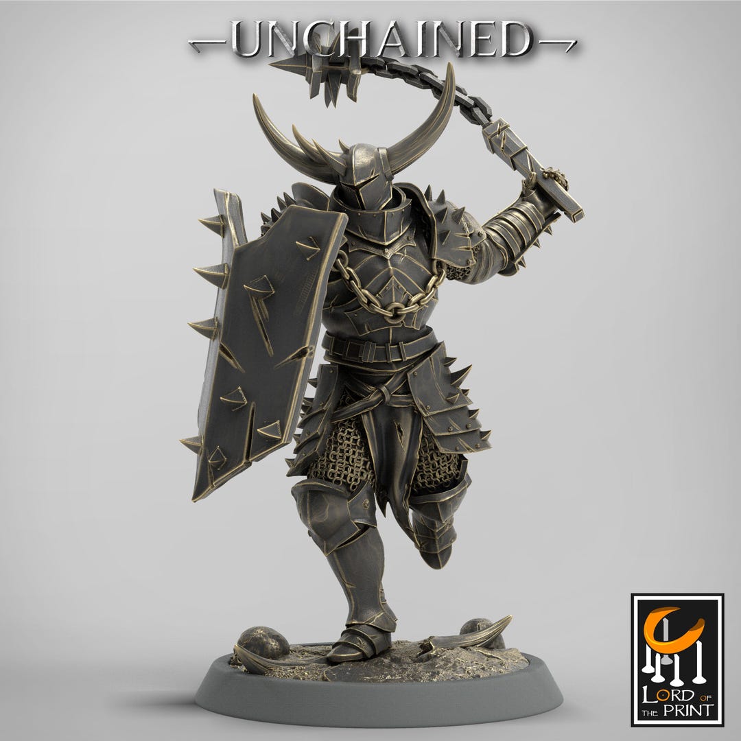 Light Soldier Flail Run - Miniature for Dnd, DSA, Pathfinder - Resin ...