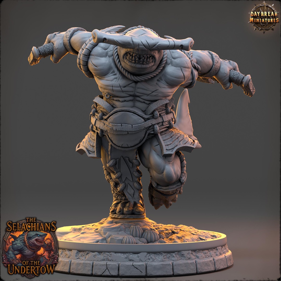 Kosh Velmarn - Sharkfolk Guardian Miniature for Dnd, DSA, Pathfinder ...