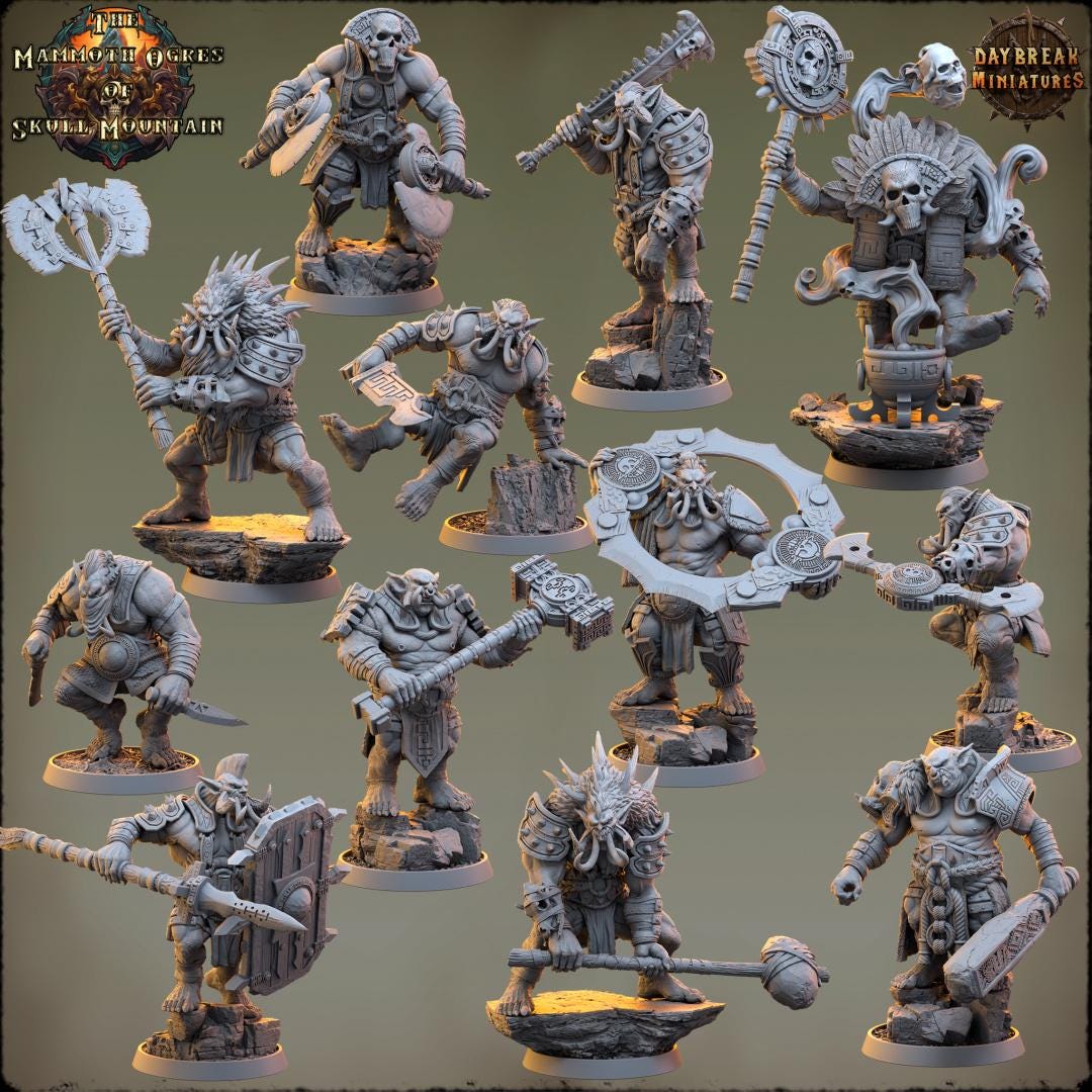 Ogre Barbarian Bundle - the Mammoth Ogres of Skull Mountain - Daybreak ...