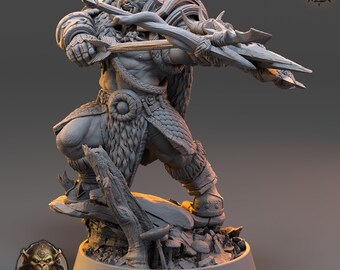 Orc Grozler Hang Tabletop Dnd Miniature 28 Mm 32 Mm With - Etsy UK