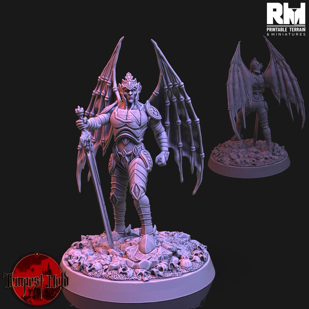 Vampire Lord Miniature for Dnd, DSA, Pathfinder 28 Mm, 32 Mm Resin ...