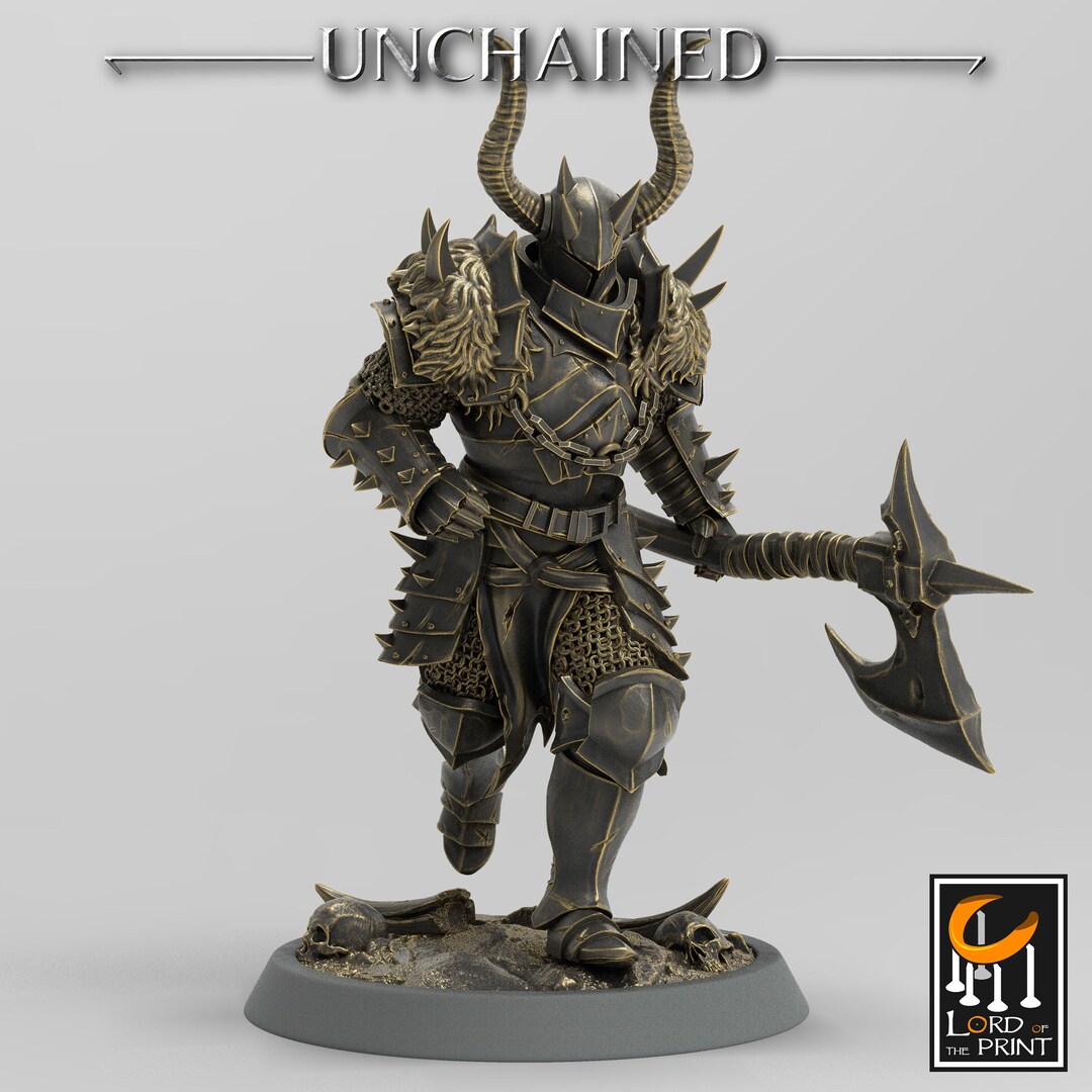 Light Soldier Great Ax Run - Miniature for Dnd, DSA, Pathfinder - Resin ...