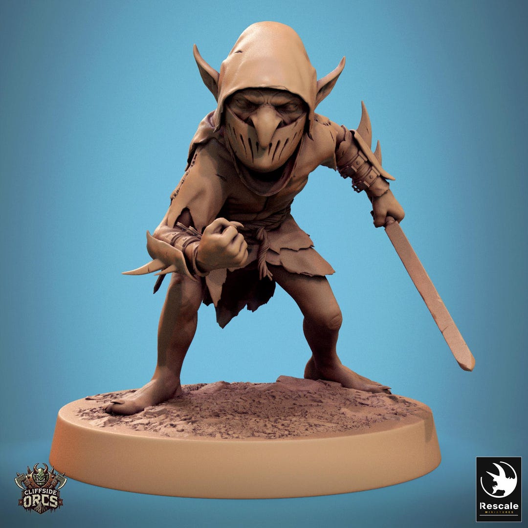 Goblin Stance B - Miniature for Dnd, DSA, Pathfinder, RPG Tabletop Figure - Sword - Cliffside ...