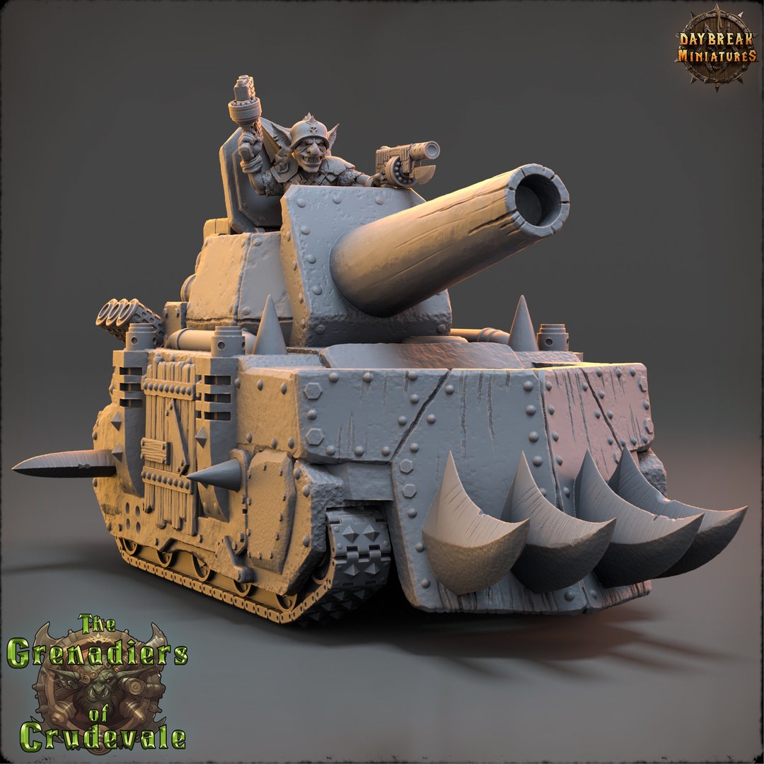Goblin Piston Petrov in Tank Miniature for Dnd, DSA, Pathfinder 28 Mm ...