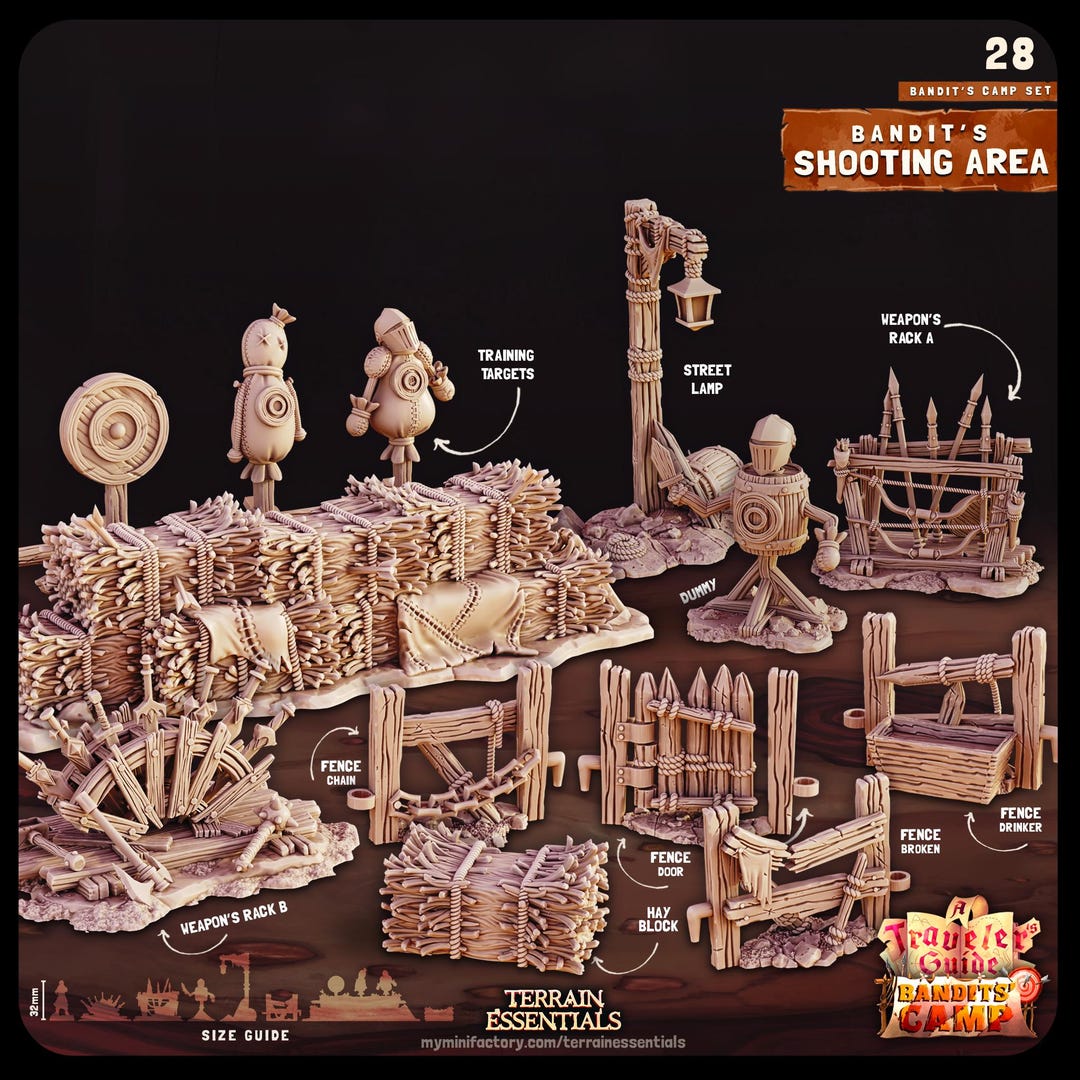 Shooting Area - Miniature for Dnd DSA, Pathfinder, RPG Tabletop Figure ...