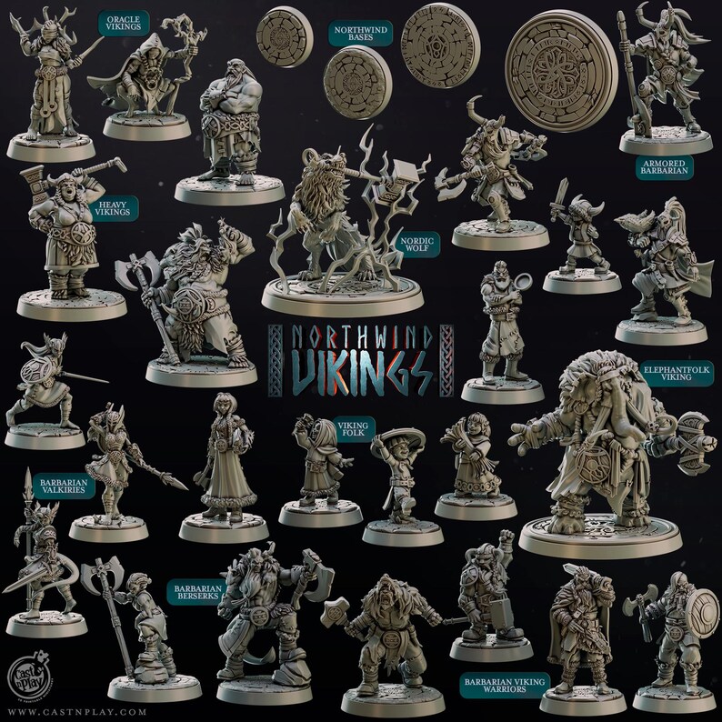 Elephantfolk Viking Miniature for Dnd, DSA, Pathfinder 28 Mm, 32 Mm ...