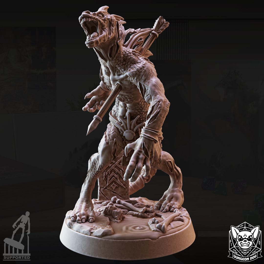 Zombie Lizard B - Creature Miniature for Dnd, DSA, Pathfinder, RPG ...