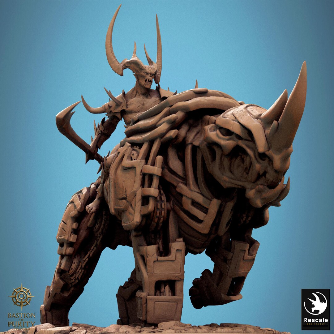 Mechanical War Beast With Devil Rider - Iron Hellrider Walk - Legion of ...