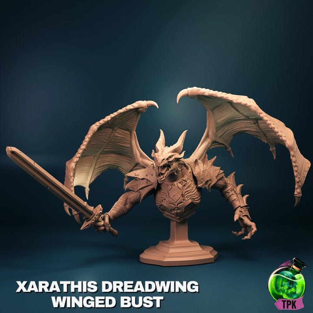 Xarathis Dreadwing Winged - Miniature for Dnd, DSA, Pathfinder, RPG ...