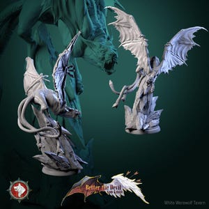 Winged Hellcat - Miniature for Dnd, DSA, Pathfinder - Figures With Base ...
